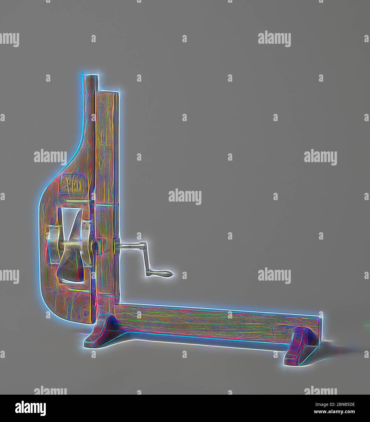 Model of a Rudder and Screw, Model of a rudder with round rudder king ...