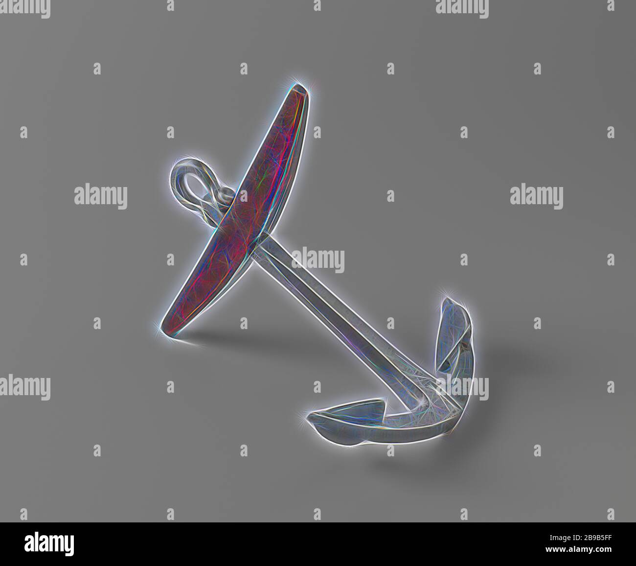 Model of an Anchor, Model of a chain anchor consisting of a shaft, arms ...
