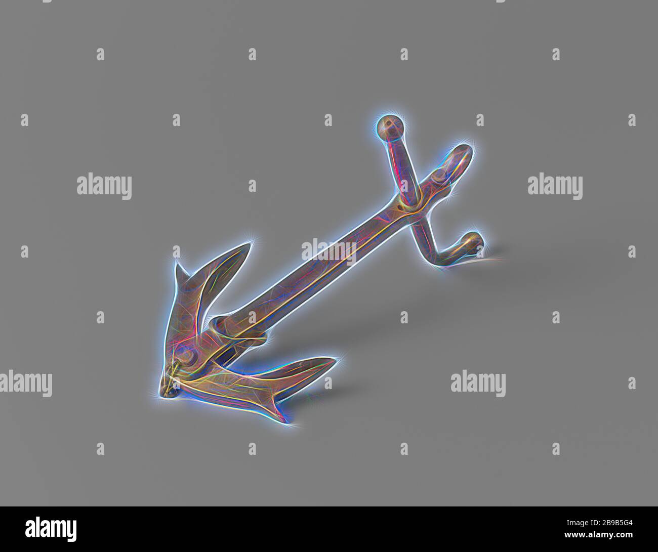 Model of an Anchor, Model of the Porter pole anchor. The arms rotate ...