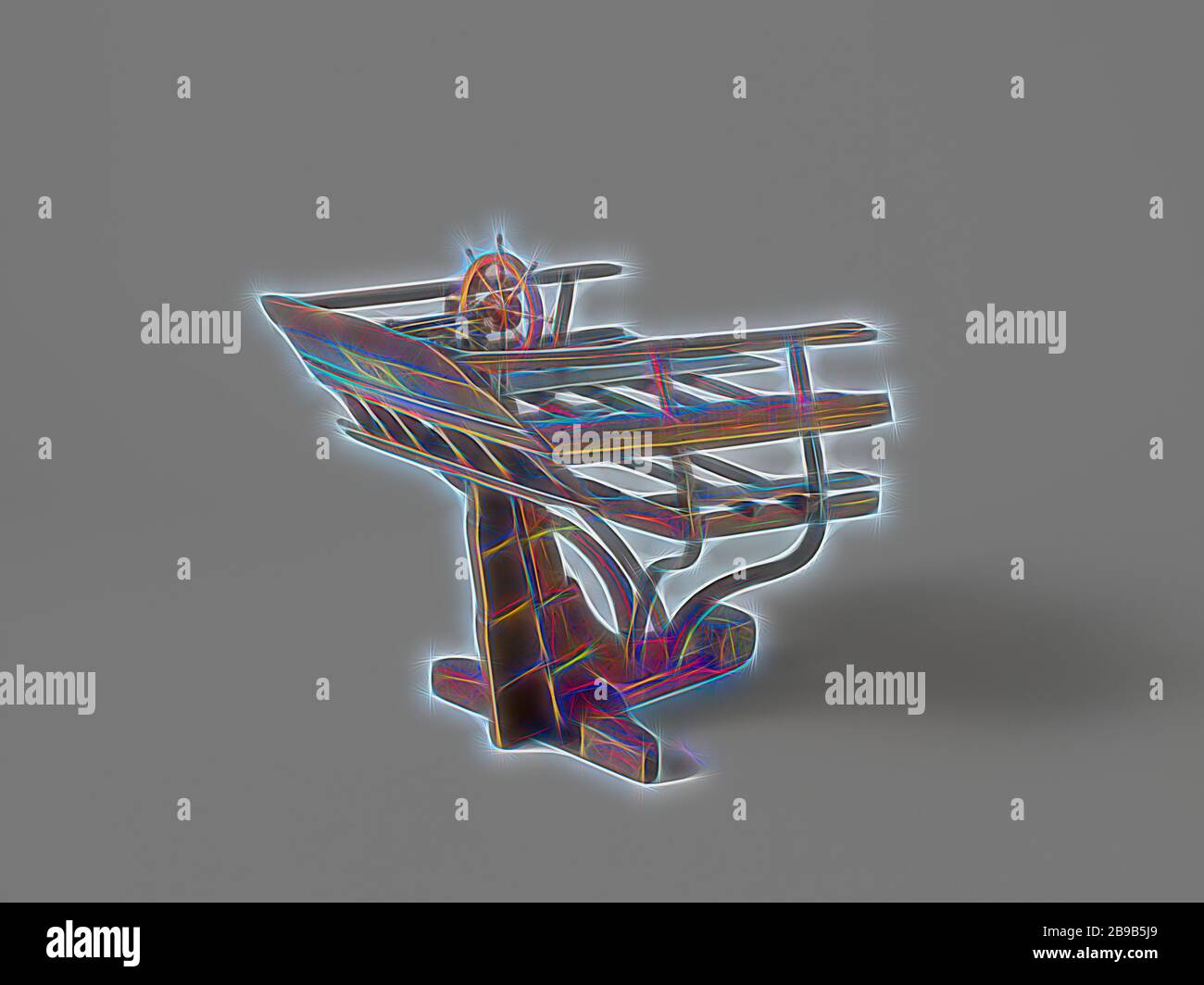 Model of Steering Gear, Technical model of a stern with twisted mirror ...