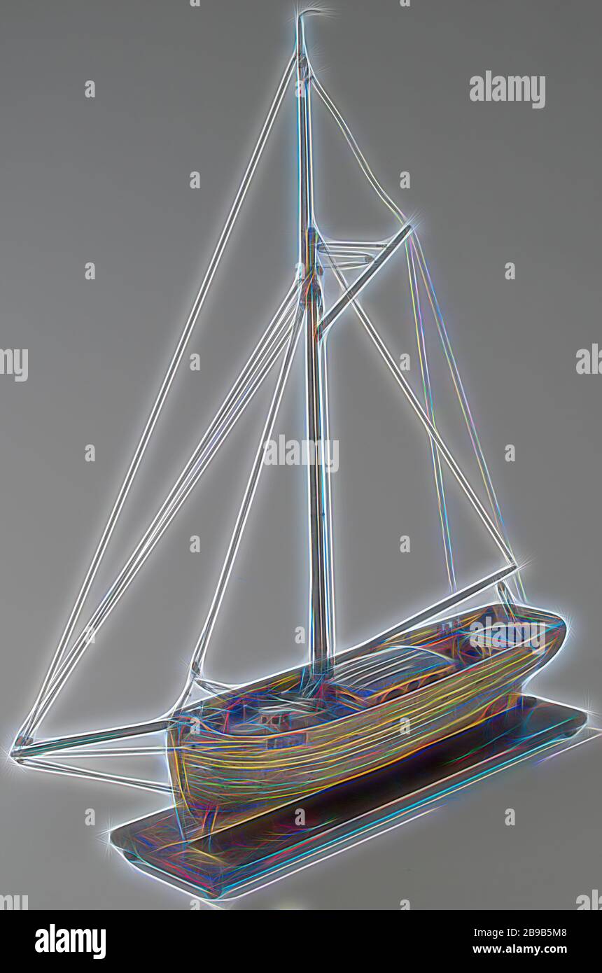 Model of a Gentleman's Yacht, a rigged truss model without sails, on ...