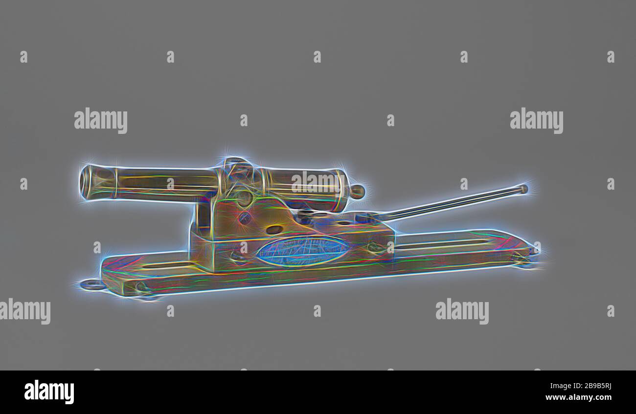 Model of a 3-Pounder Gun on a Slide for a Launch, Model of a cannon on ...