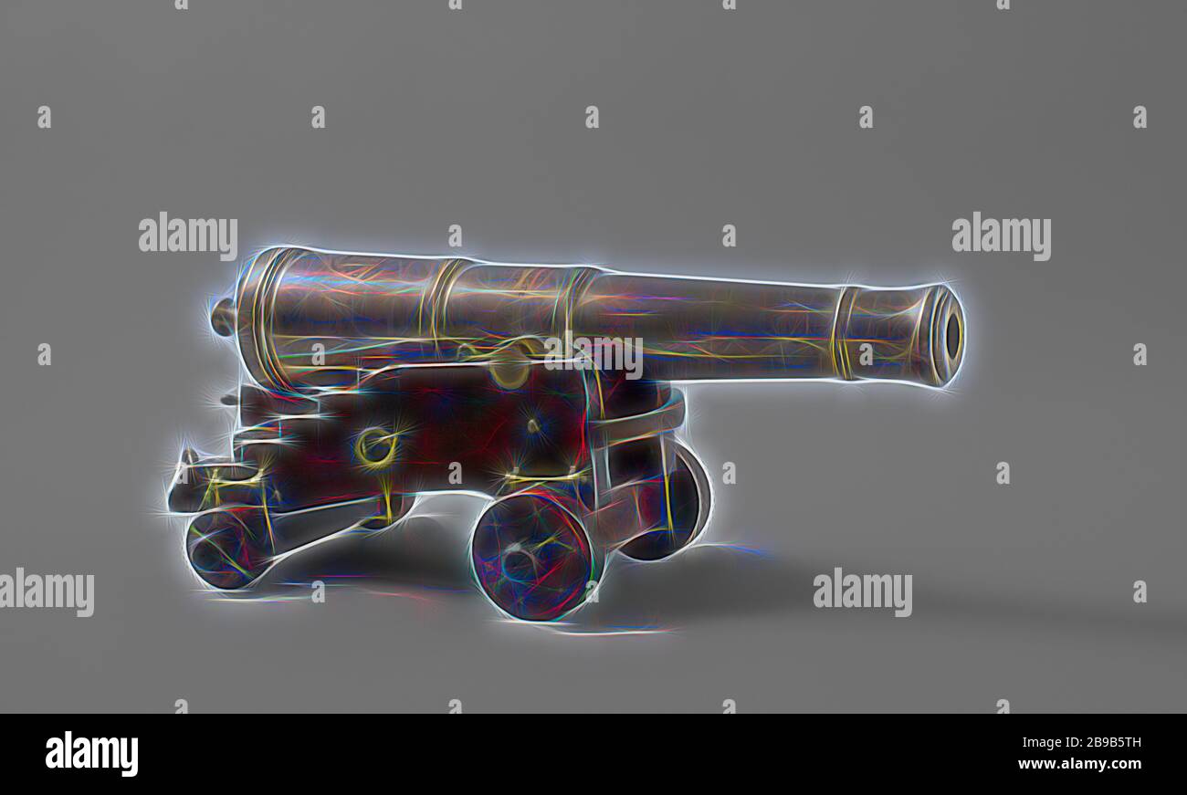 Model of a 30-pounder cannon on a gun carriage, Model of a 30-pounder ...