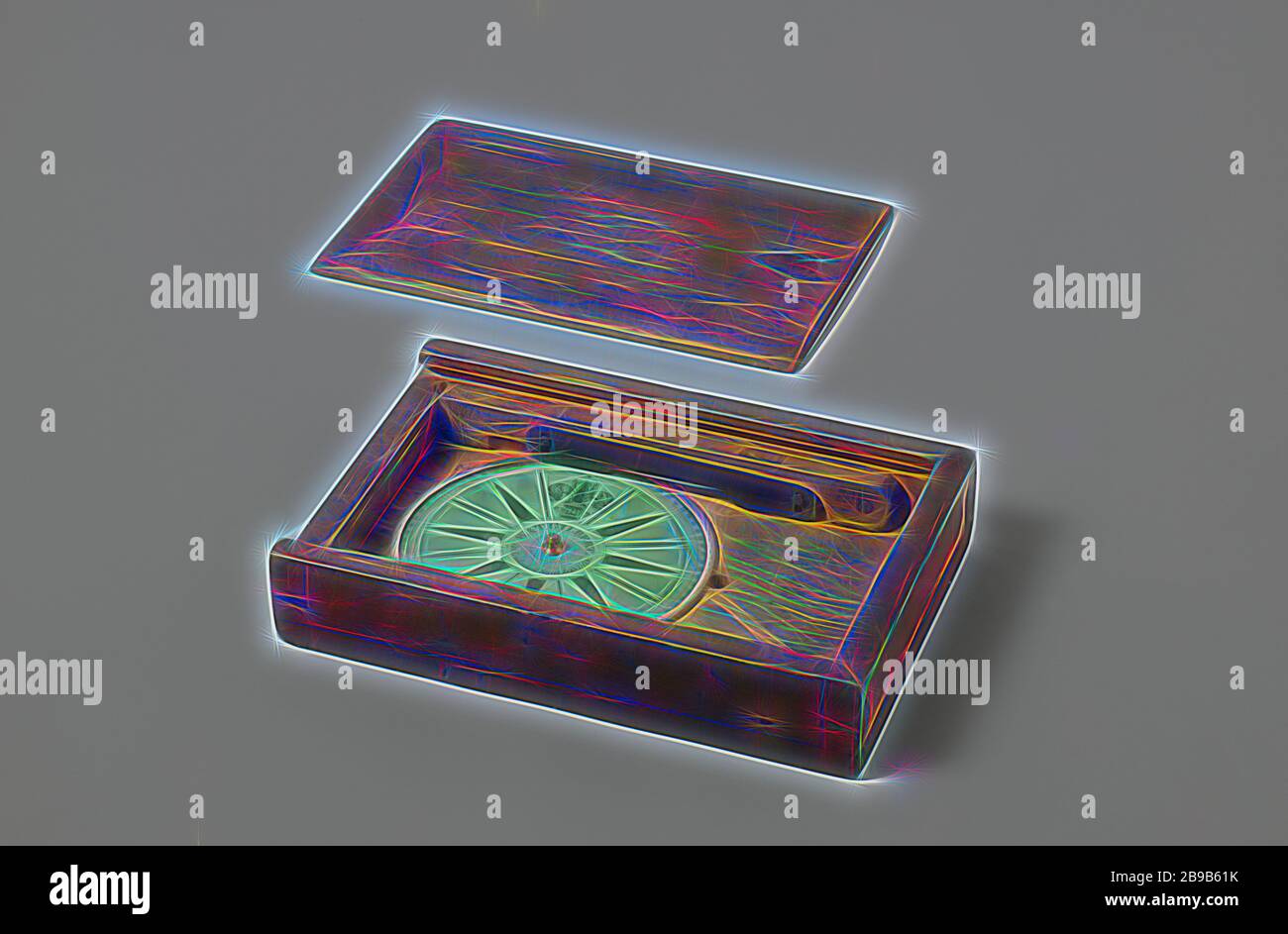 Box with Compass Card, Wooden box with a compass rose belonging to an ...