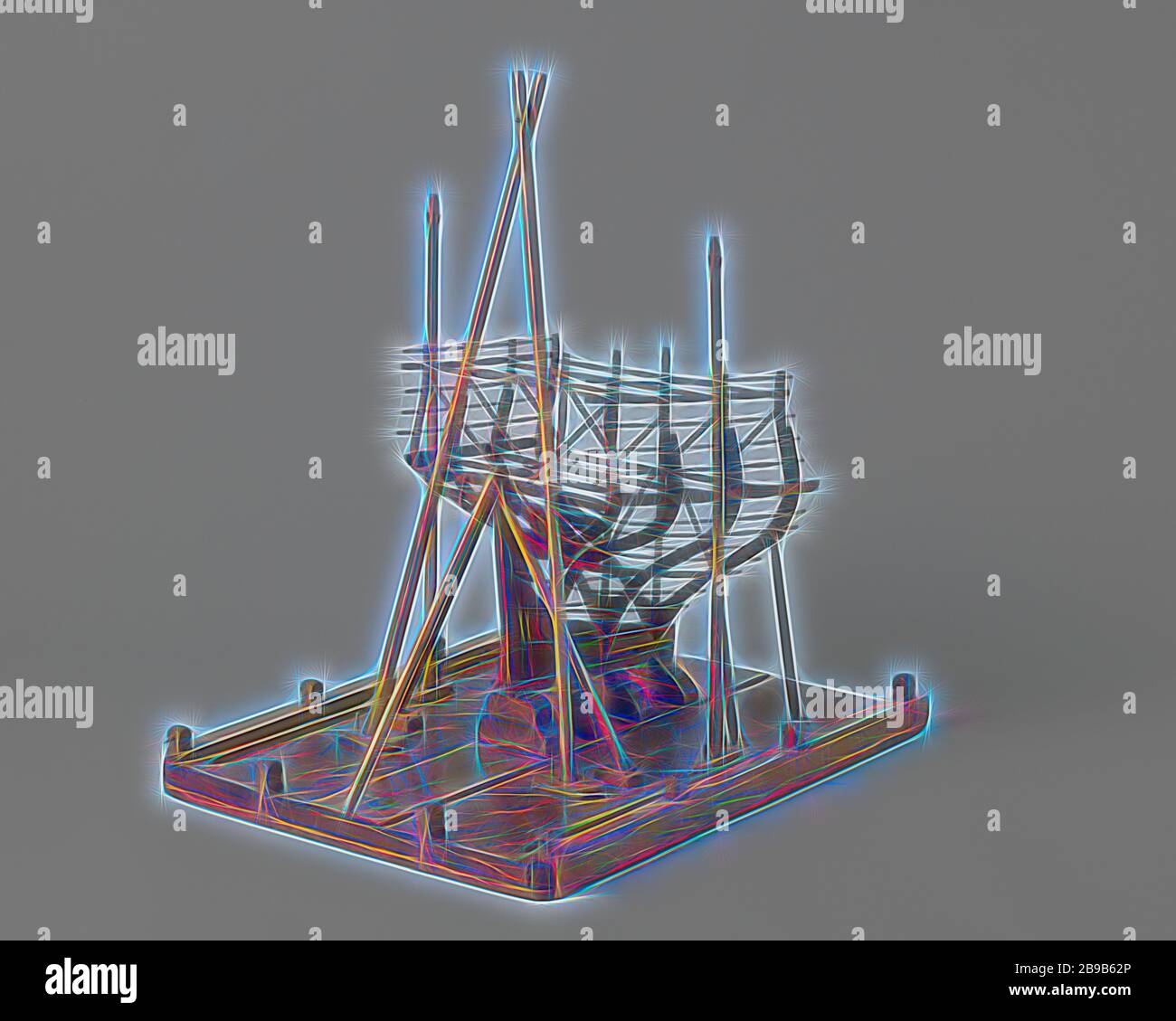 Model of a Ship's Stern in Construction on a Shipyard, Construction ...