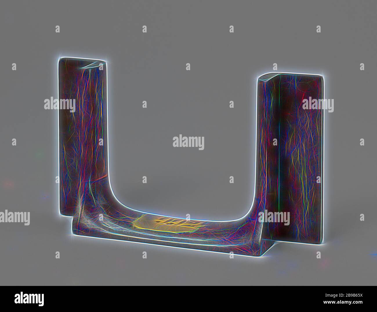 Model of an Iron Rowlock, Wooden model of an iron rowing hole, to be ...