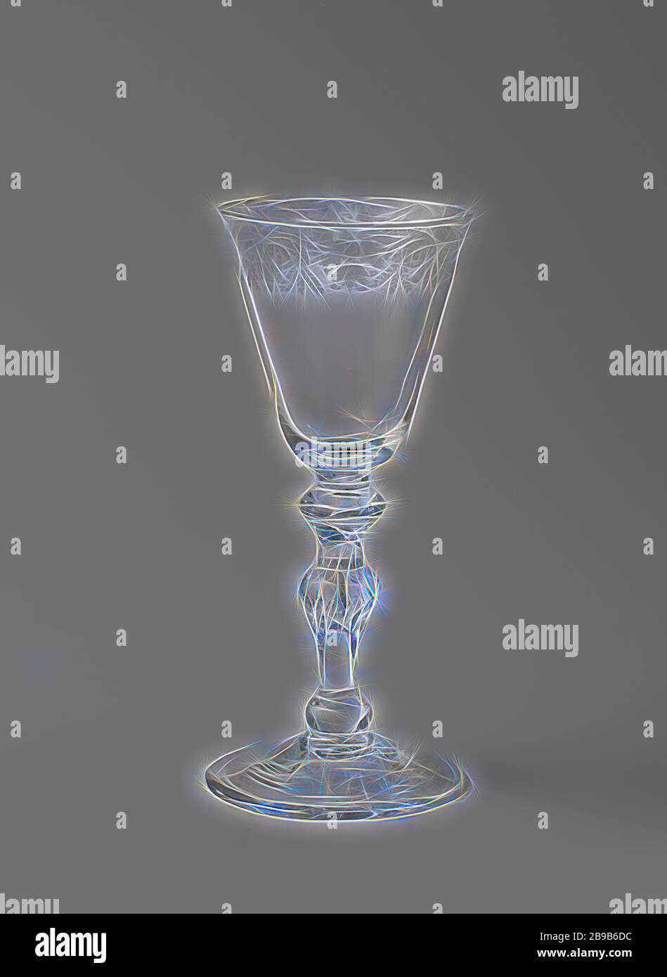 Chalice with ornament border, conical foot. Baluster-shaped trunk with ...