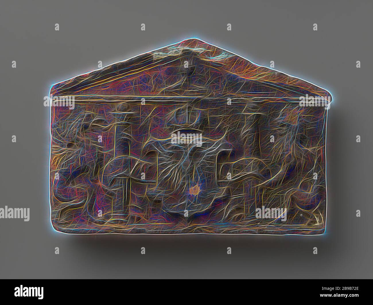 Fireplace capstone with the coat of arms of Charles V, Fronton-shaped ...