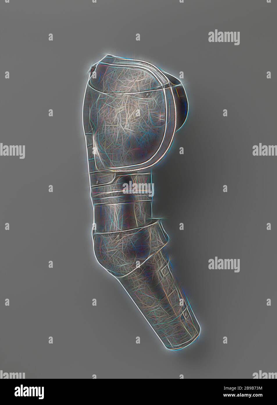 Right arm cover, Arm cover, iron, blank, consists of an articulated ...