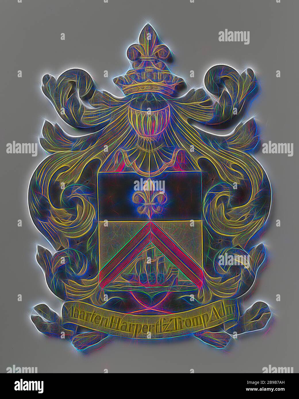 Weaponboard by Maarten Harpertsz. Tromp, wooden weapon board, painted ...