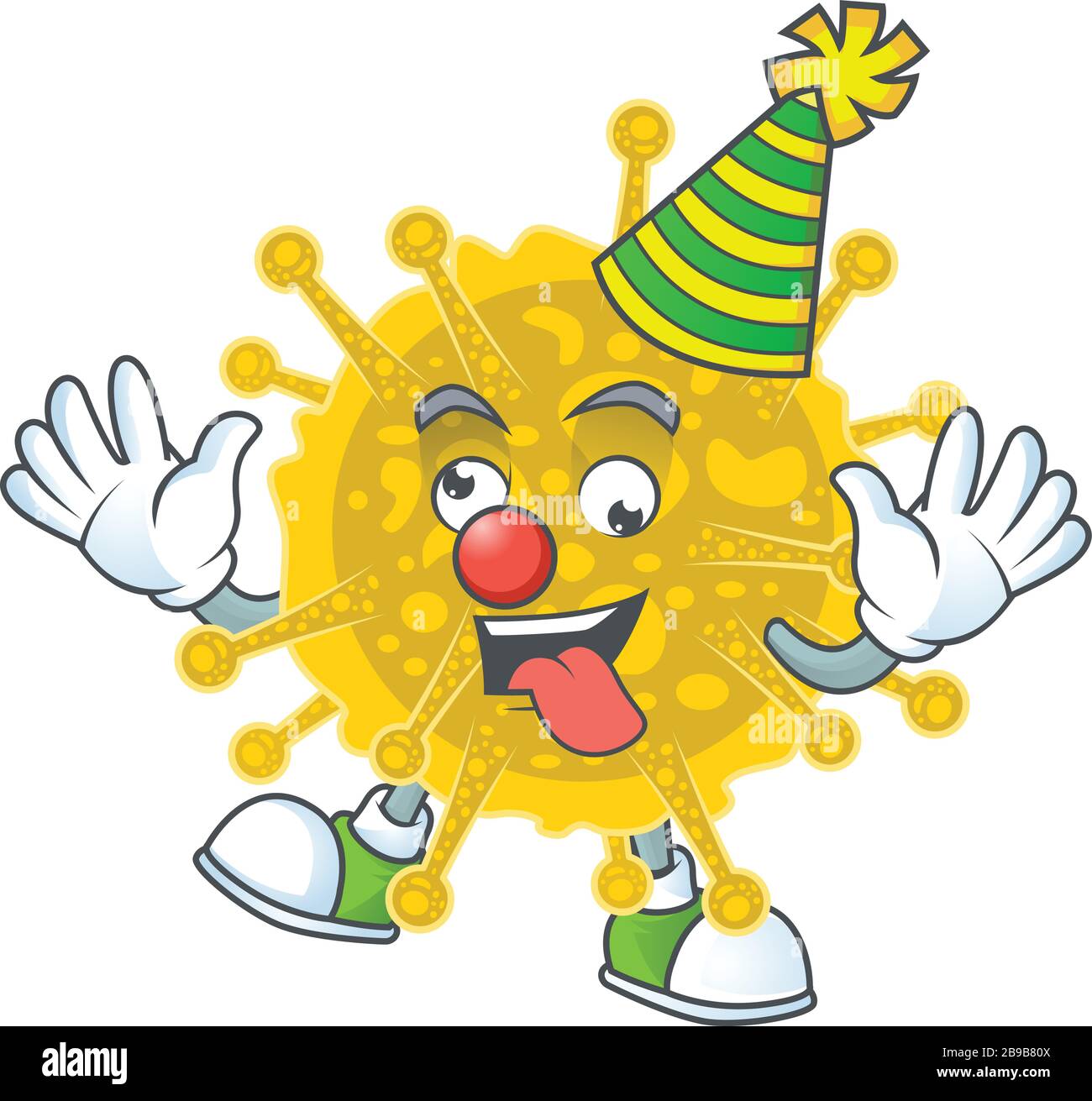Cute and Funny Clown coronavirus pandemic presented in cartoon ...