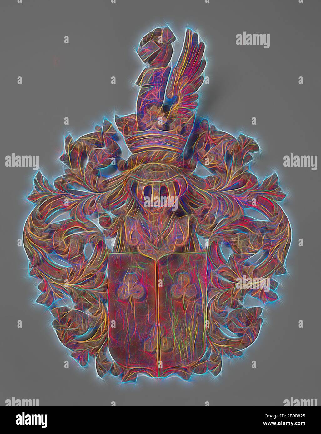 Wooden weapon board with three cloverleaf in it, originating from the ...