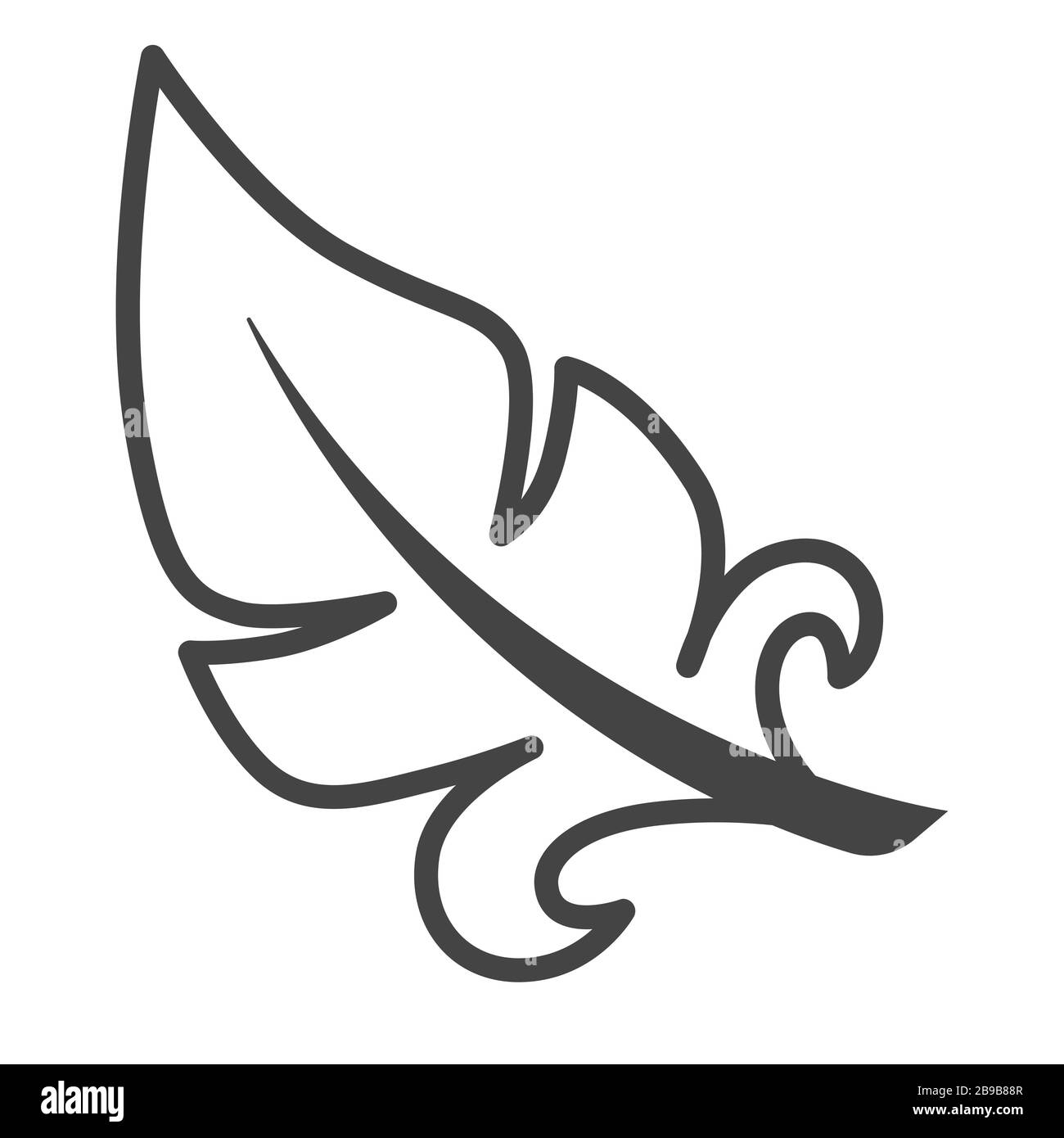 Curved feather Stock Vector Images - Alamy