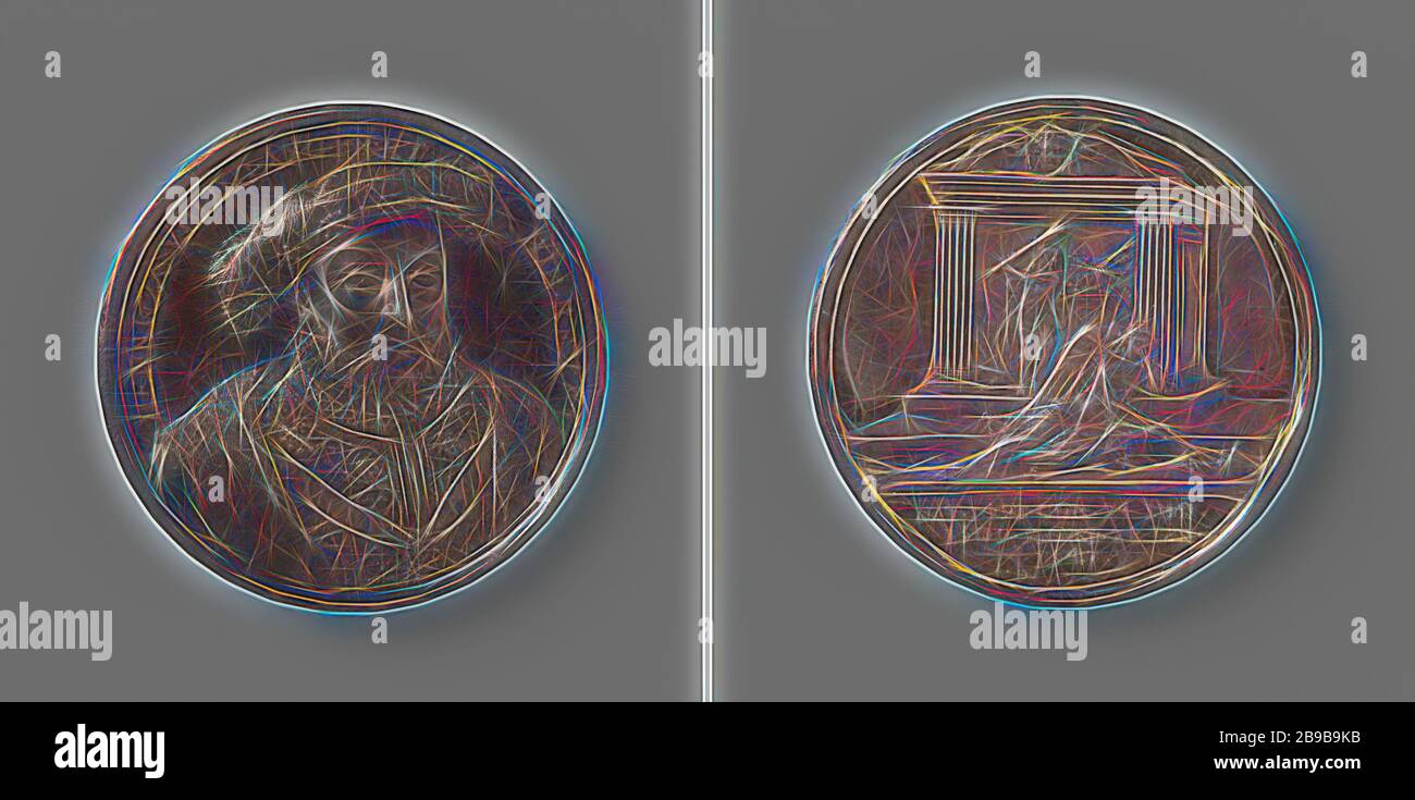 Death of Henry VIII, King of England, Silver Medal. Front: man's bust ...