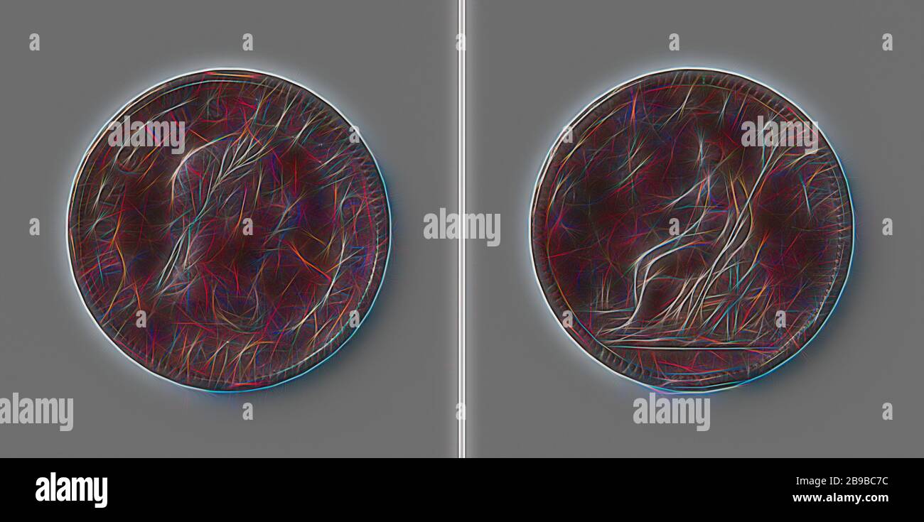 Sixpence [?] Of George III, King of England, Copper coin. Front: Man ...