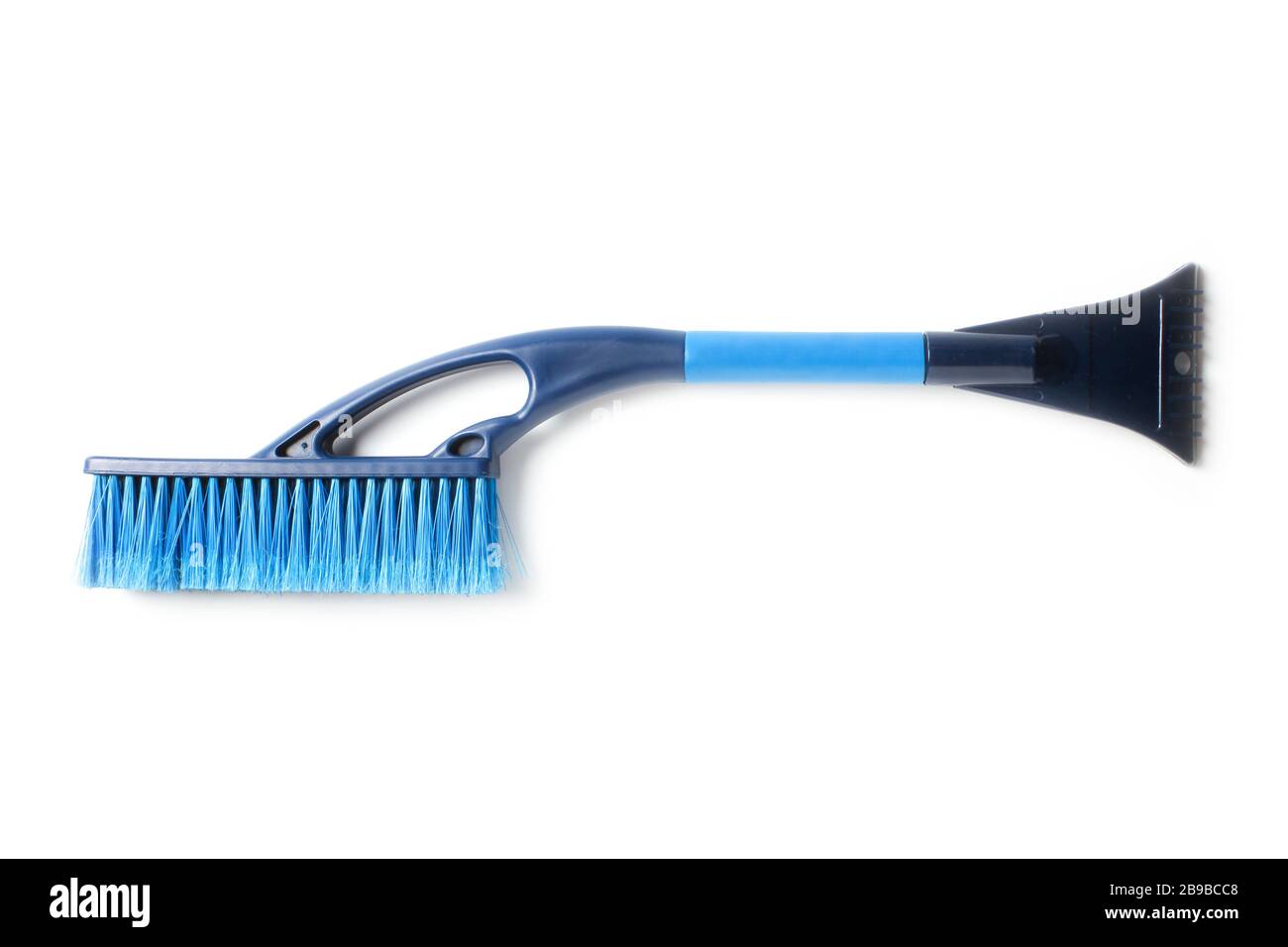 Car brush with scraper for cleaning windows isolated on white ...
