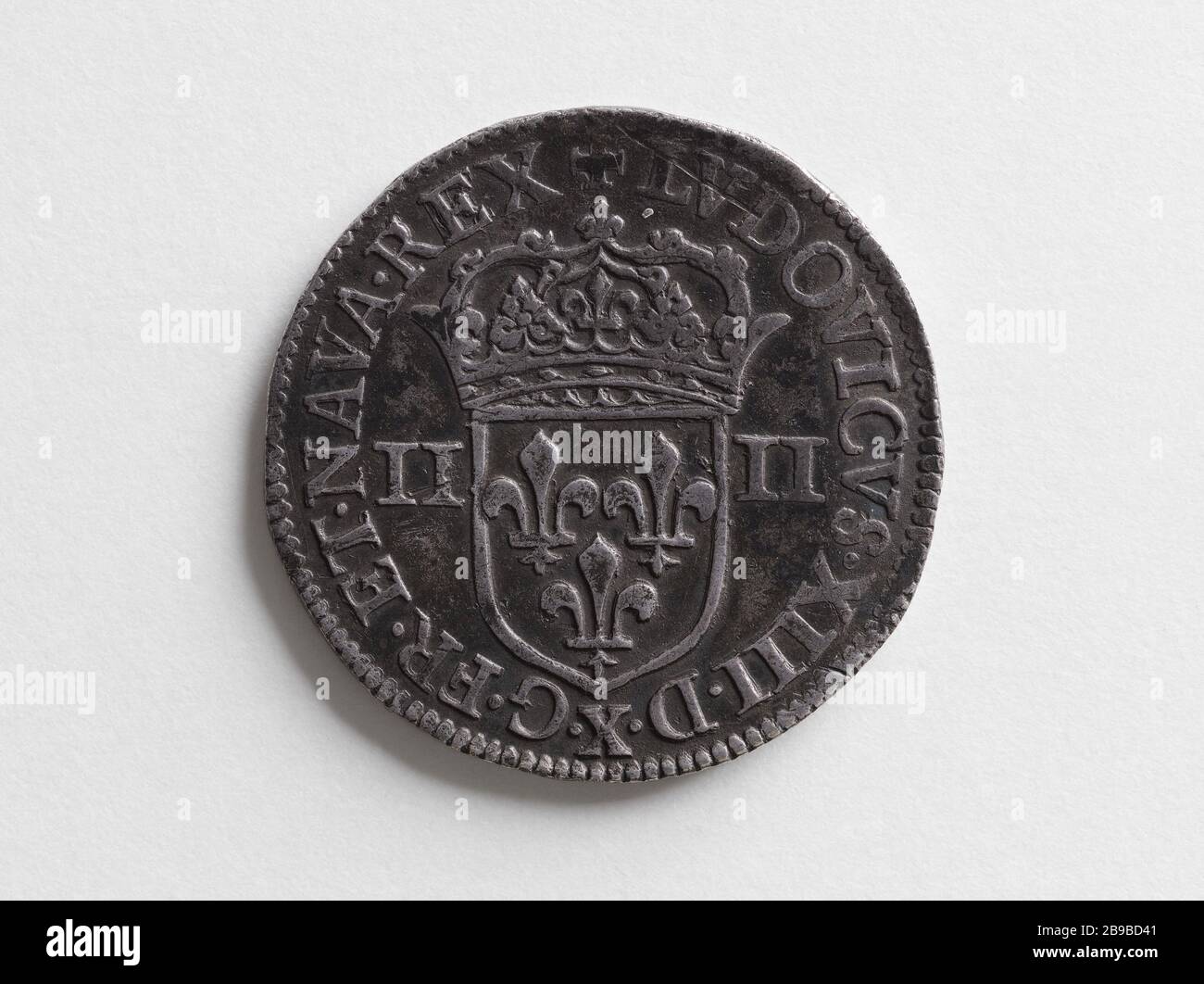 Quarter shield of Louis XIII, in 1642 Anonyme. Quart d'écu de Louis ...
