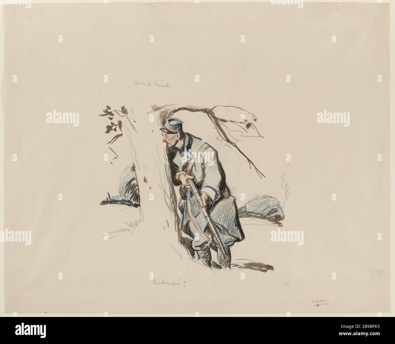 Soldier ambushed on forehead Stock Photo - Alamy