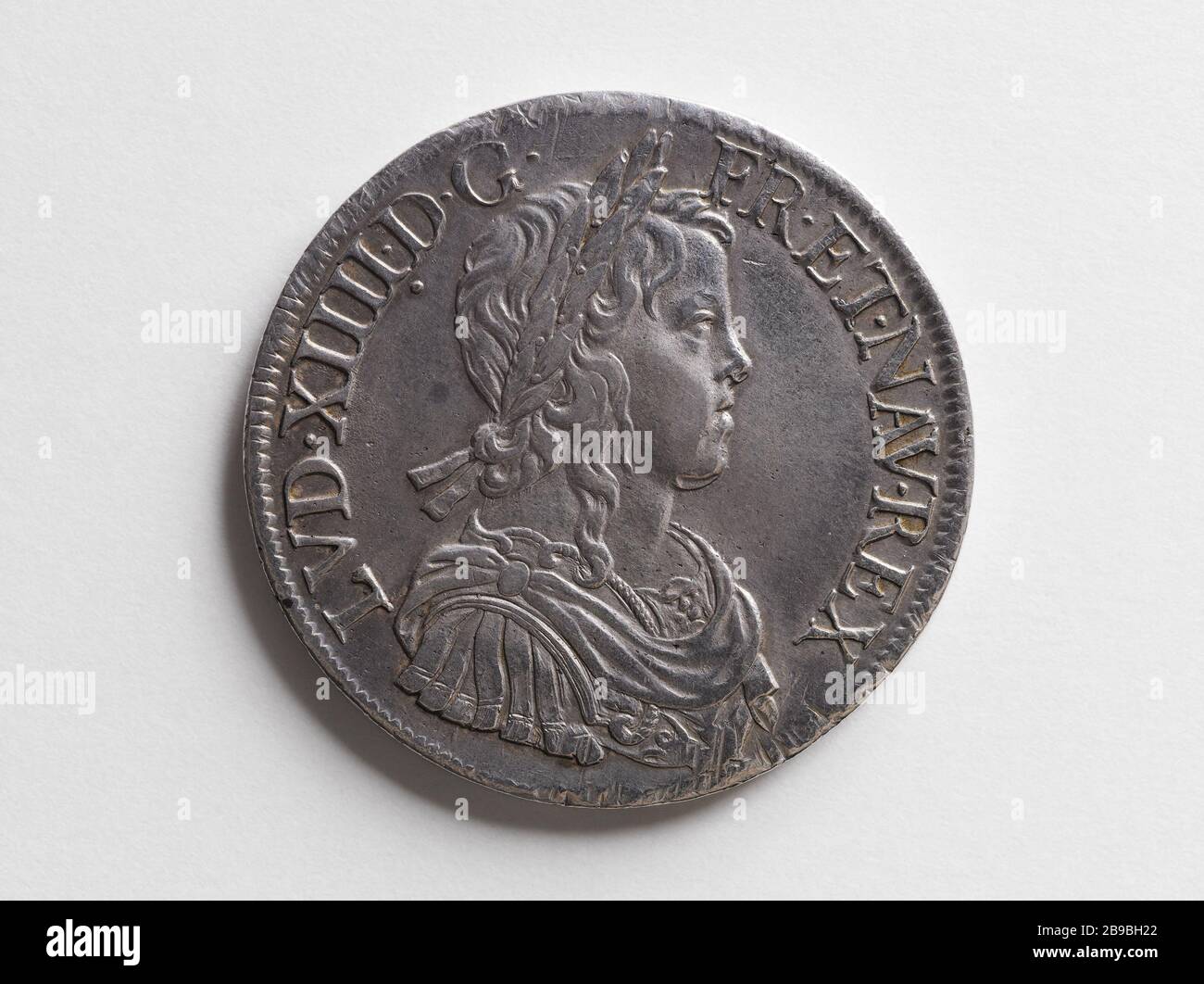 Ecu money in the long wick of Louis XIV, 1652 Anonyme. Ecu d'argent à ...