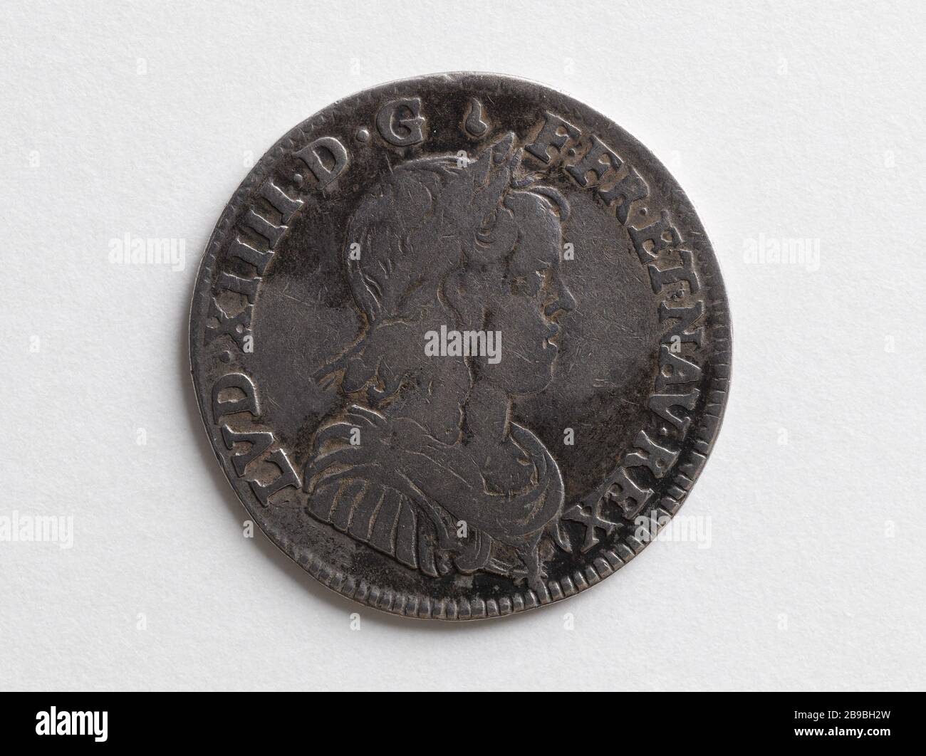 quarter shield in the long wick of Louis XIV, 1652 Anonyme. Quart d'écu ...