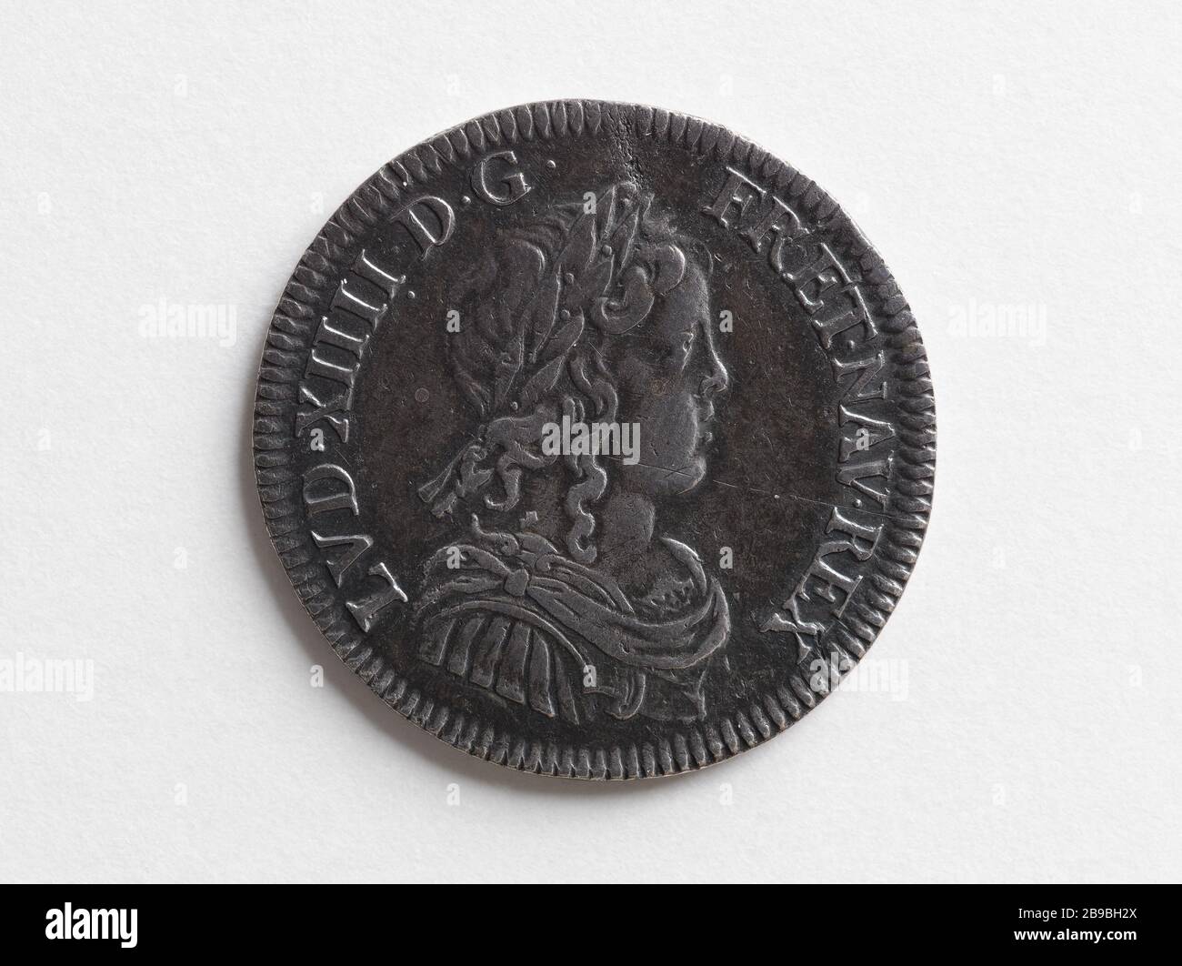 quarter shield in the long wick of Louis XIV, 1650 Anonyme. Quart d'écu ...