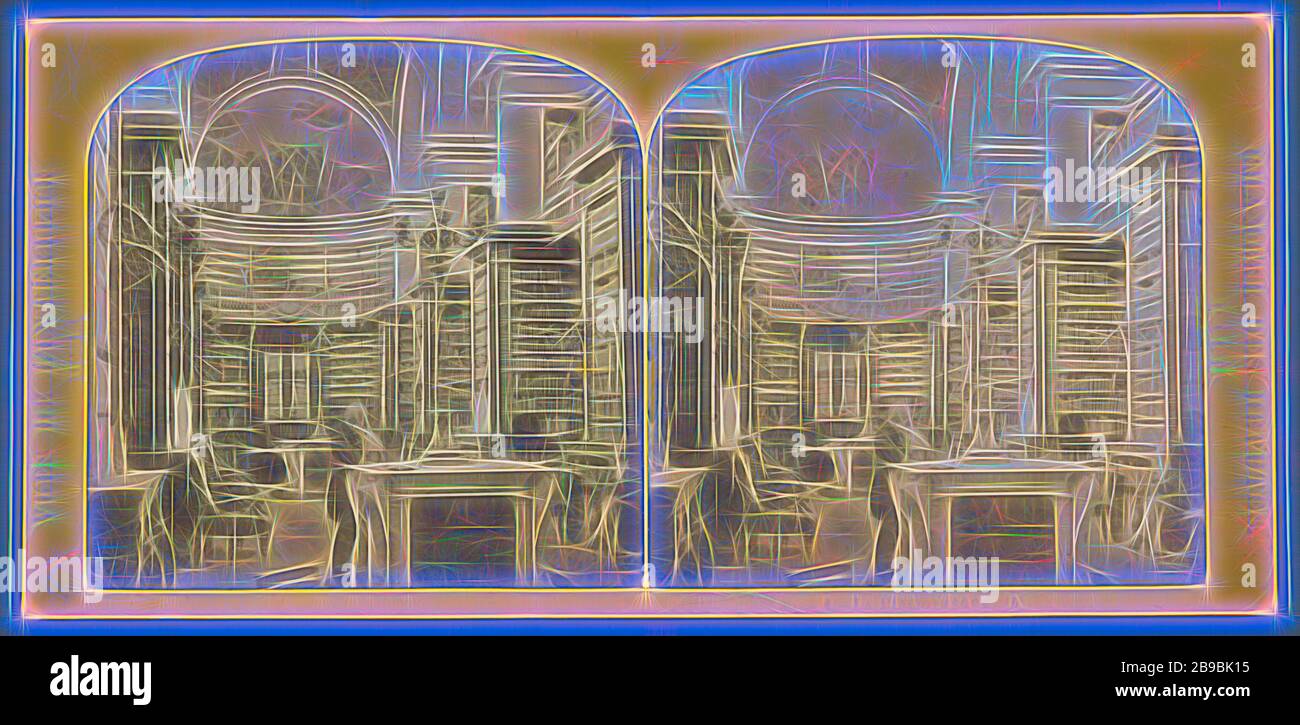 Interior of the library of the Palais Bourbon in Paris, Chambre des ...