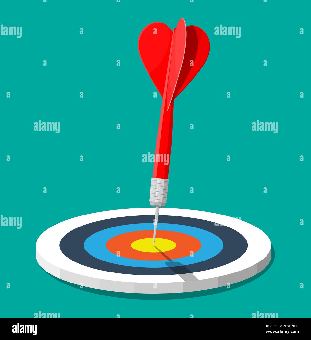 Target with arrow in center. Goal setting Stock Vector Image & Art - Alamy