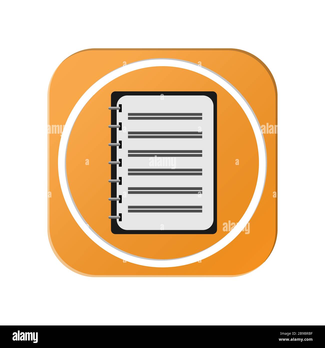 Vector icon for a notebook or Notepad. Simple flat design for website ...