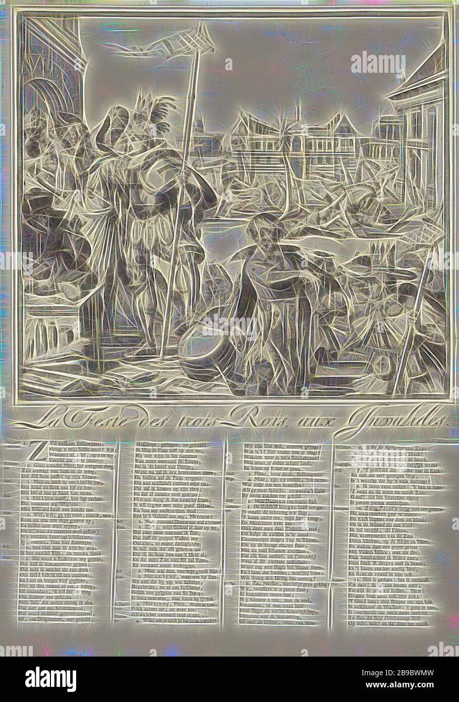 Cartoon on the flight from James II to France, 1689 La Feste des Trois ...