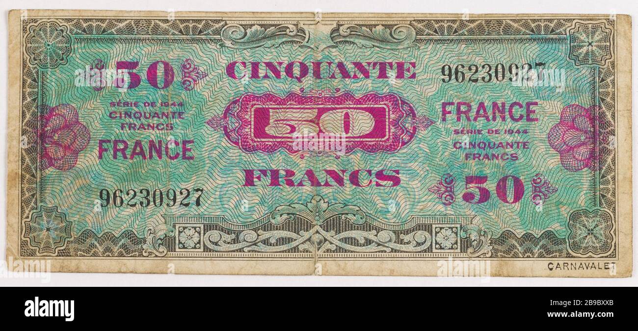 Billet 50 francs hi-res stock photography and images - Alamy