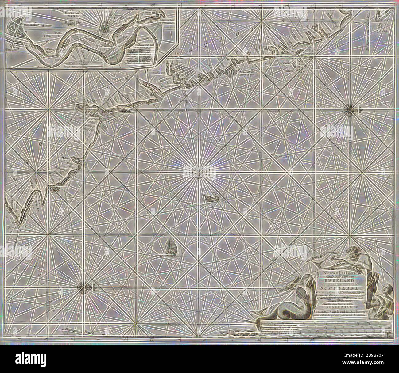 Map of england with scale and compass hi-res stock photography and ...