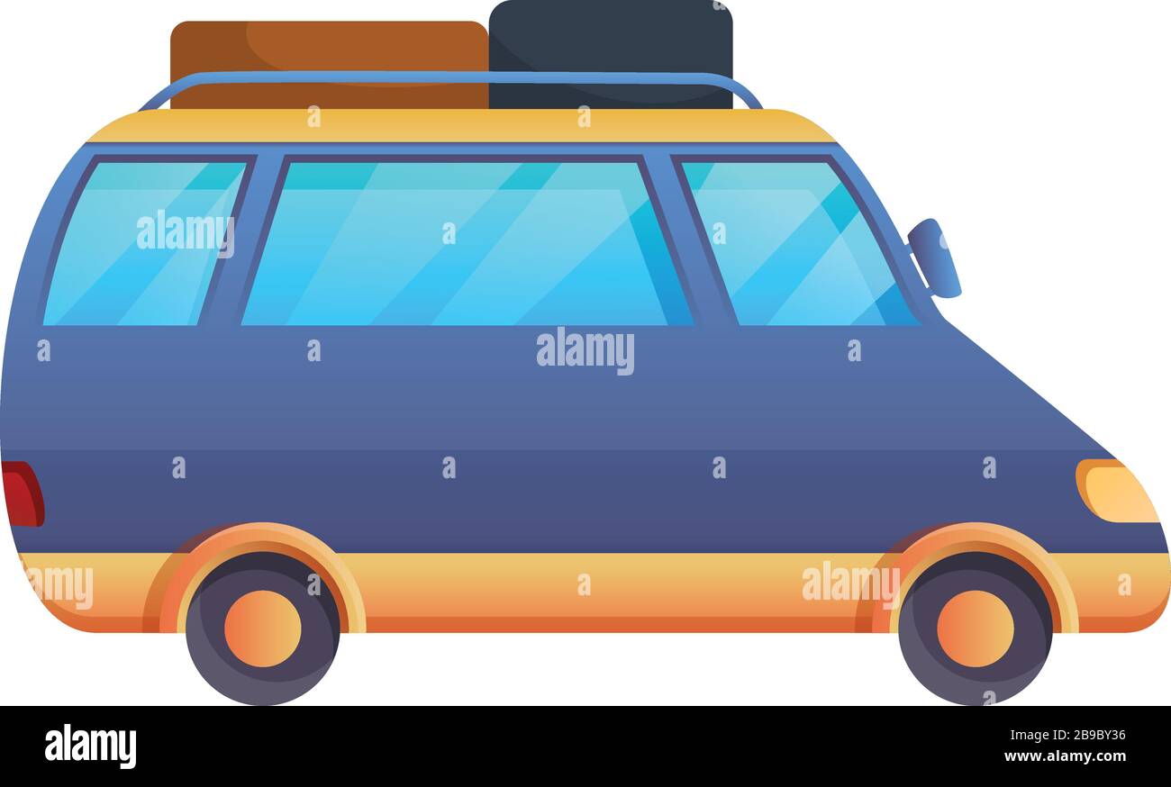 Road car trip icon. Cartoon of road car trip vector icon for web design ...
