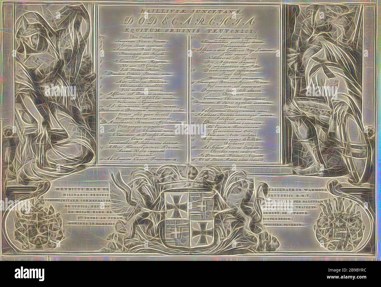 Legend for presenting history and works of the German Order, weapons of ...
