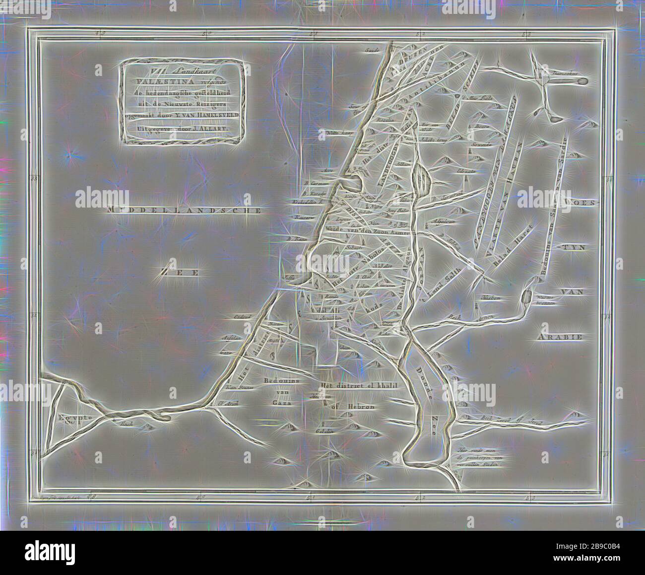 Map of part of Palestine VII. Palaestina map following the contemporary ...
