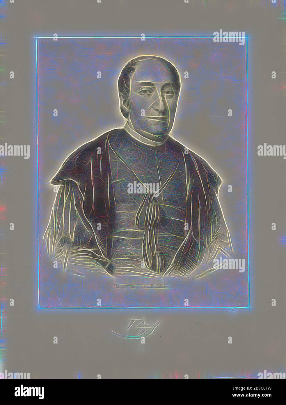 Portrait of Jan Baptist David, The person portrayed is wearing a cloak ...