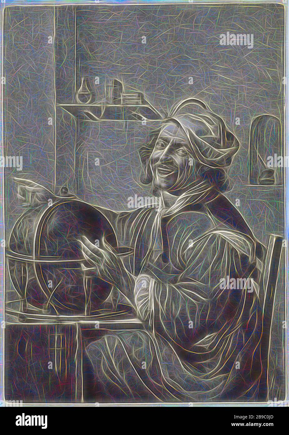 Democritus laughs, The Greek philosopher Democritus is sitting in his ...