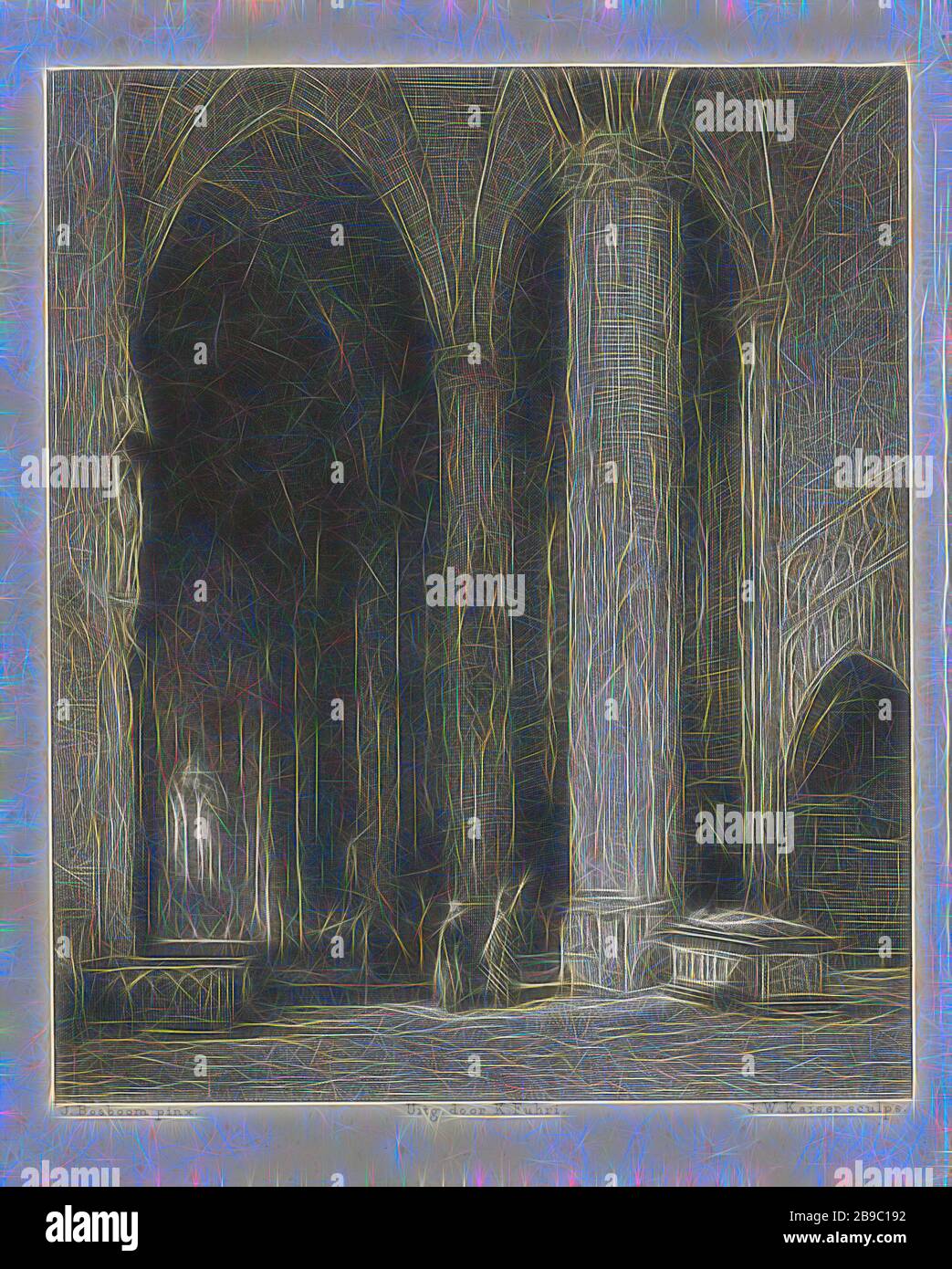 Cologne Cathedral, Interior of the Cologne Cathedral with a tomb and ...