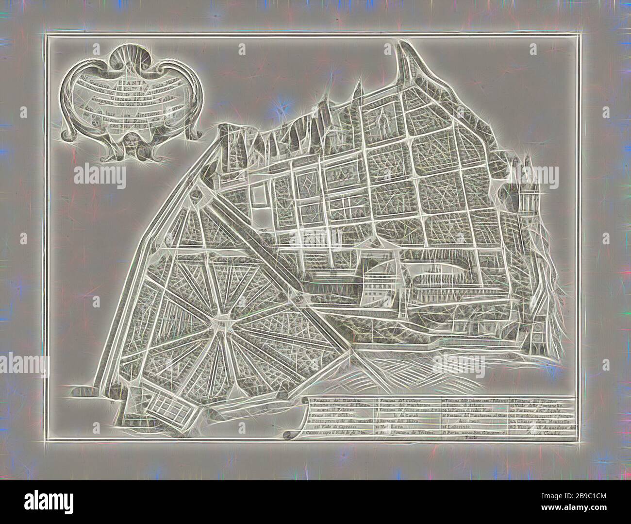 Floor plan of the garden of Duke Girolamo Mattei Pianta del giardino ...