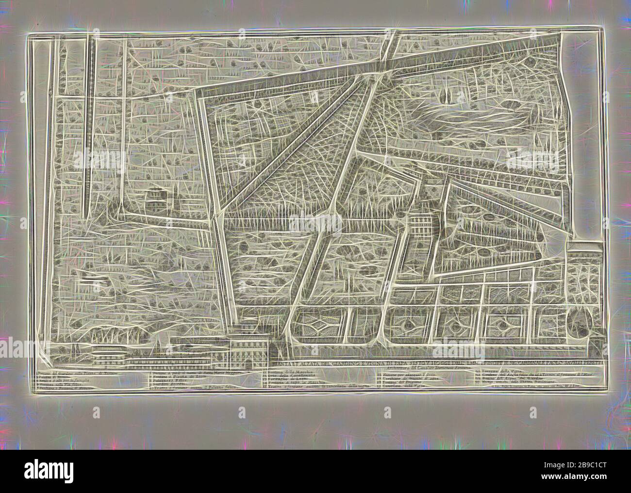 Plan of the garden and vineyard of Pope Sixtus V and the garden of ...