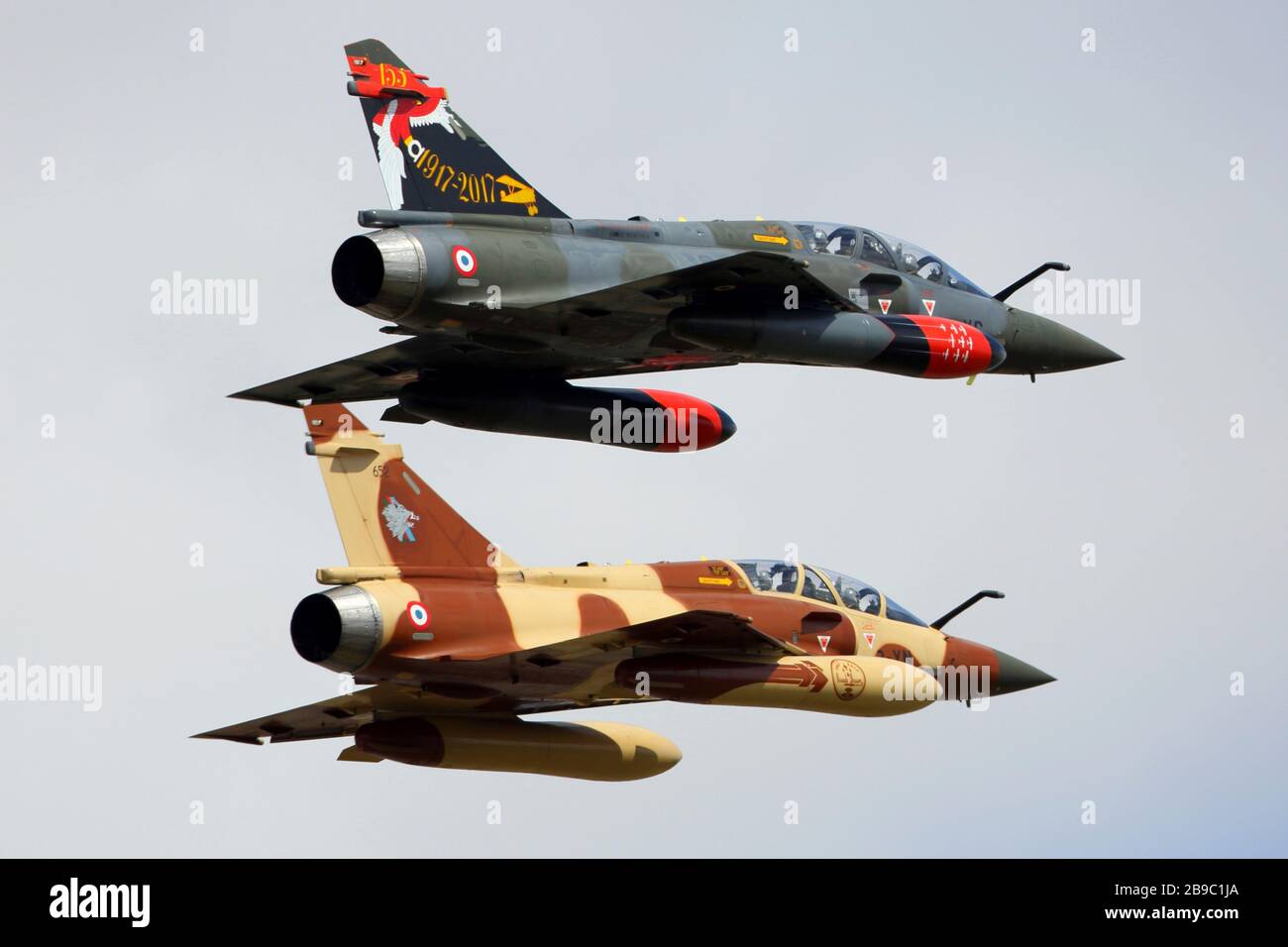 Dassault Mirage 2000D jet fighters of the French Air Force Stock Photo ...