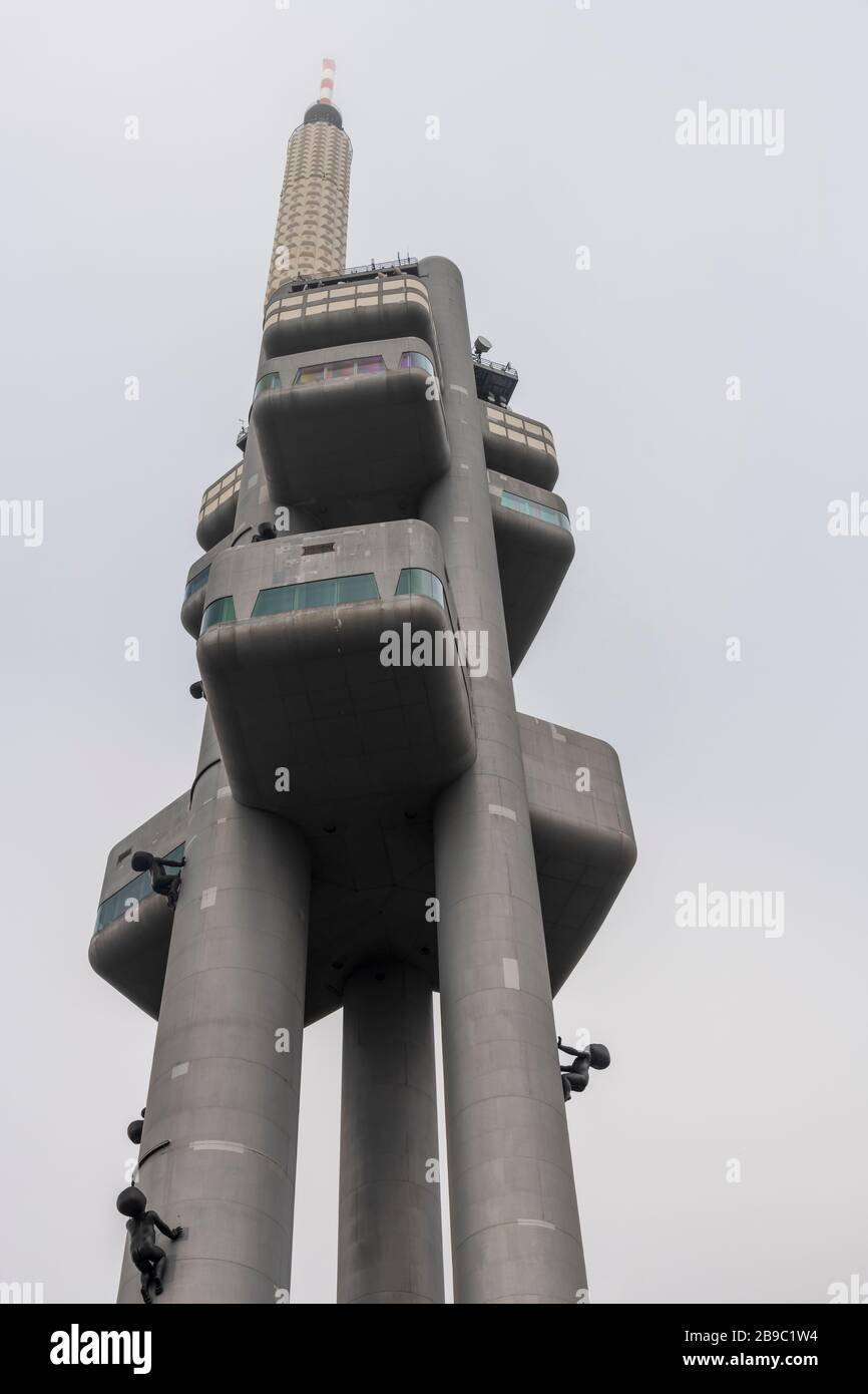 A view of the Czech landmark of Tower Park Praha, Czech Republic Stock ...