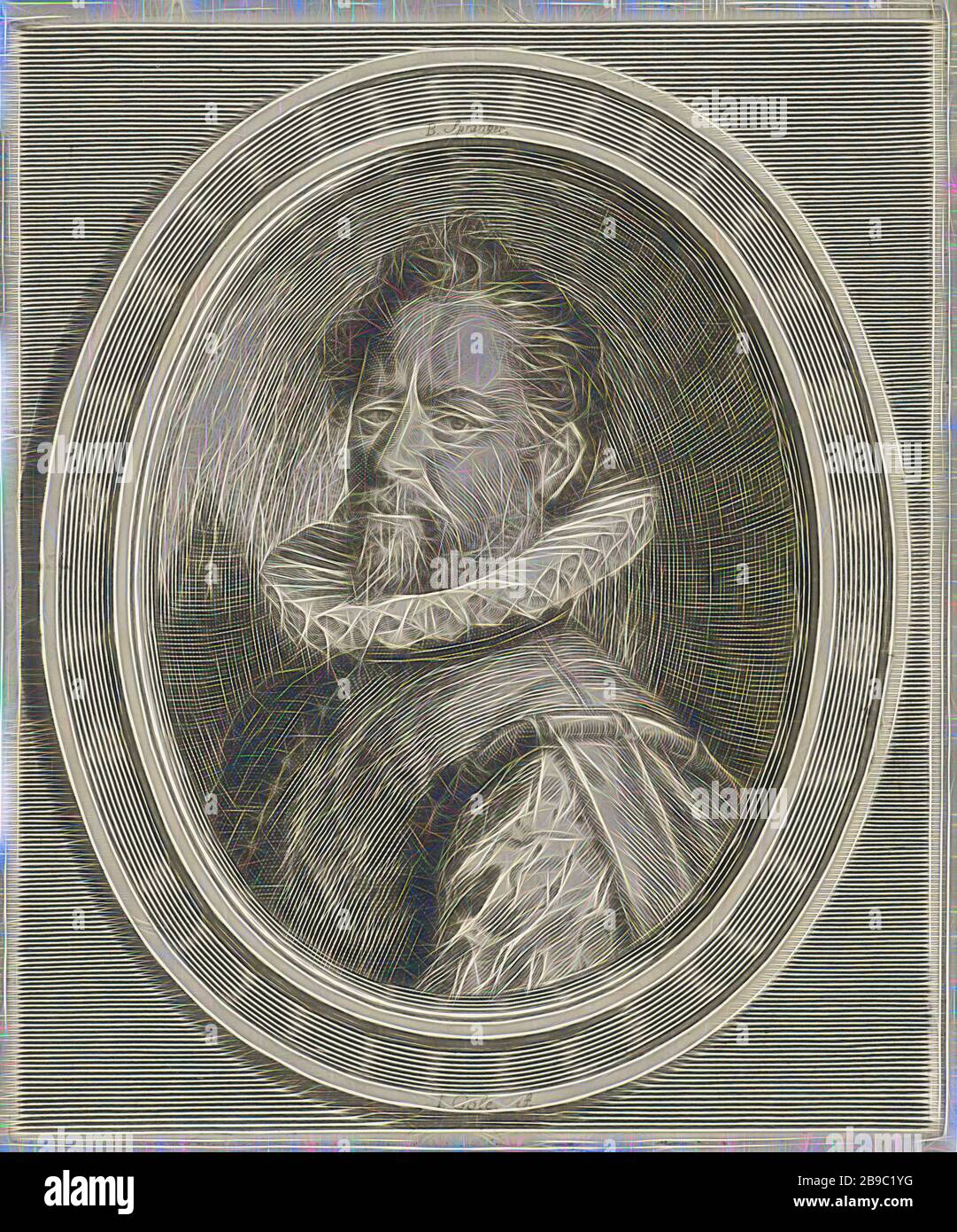 Portrait of Bartholomeus Spranger, Portrait in oval frame of ...