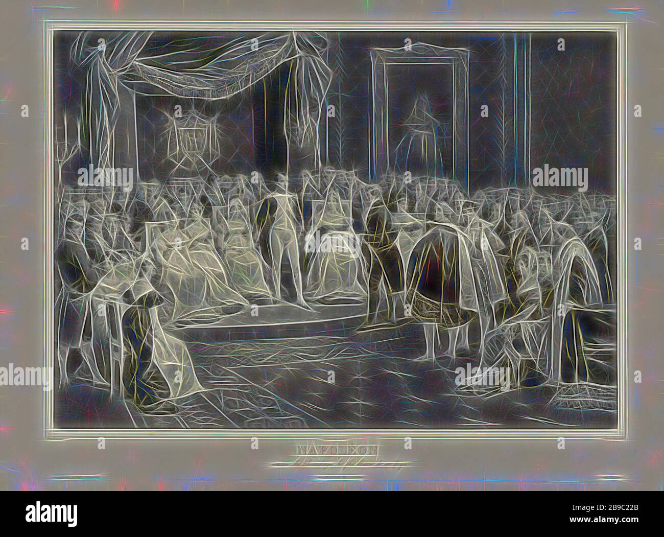 Napoleon and his court, Louis Stanislas Marin-Lavigne, 1807, paper ...