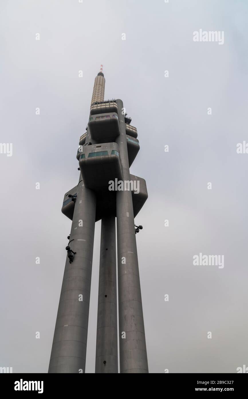 A view of the Czech landmark of Tower Park Praha, Czech Republic Stock ...