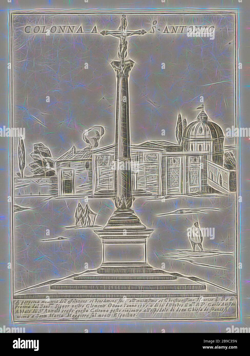 Column of Anthony in Rome Colonna A So Antonio (title on object) Roman ...