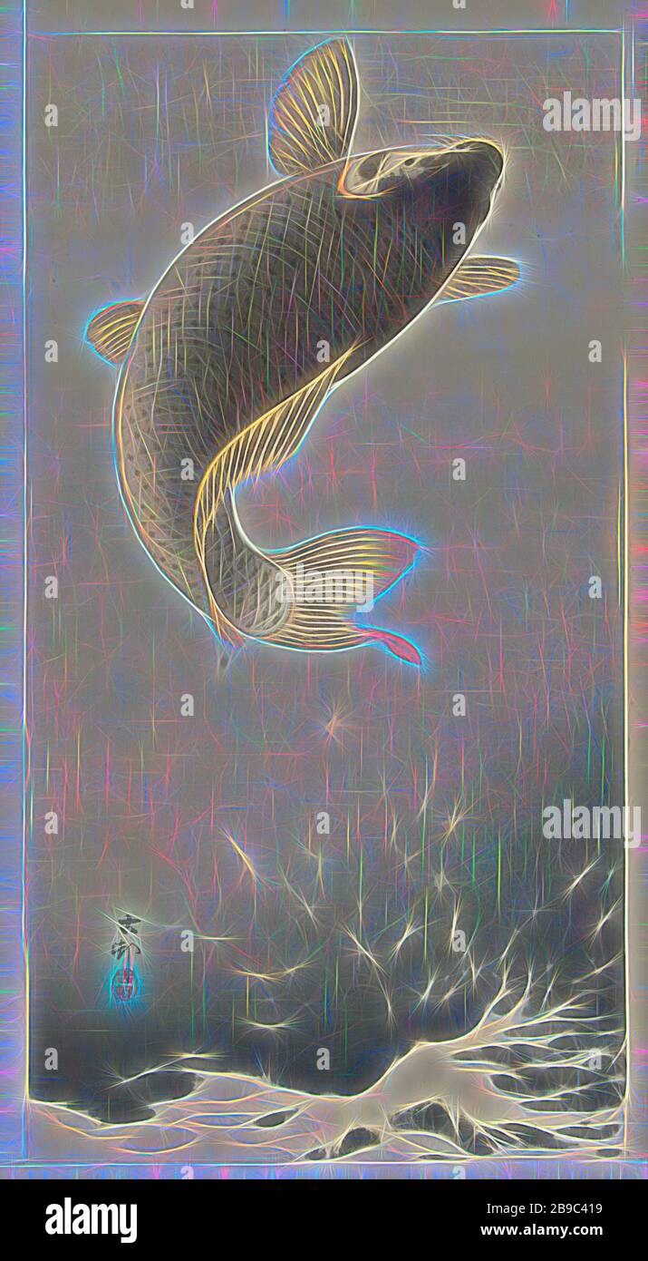 Carp, Carp that jumps out of the water, Ohara Koson (mentioned on ...