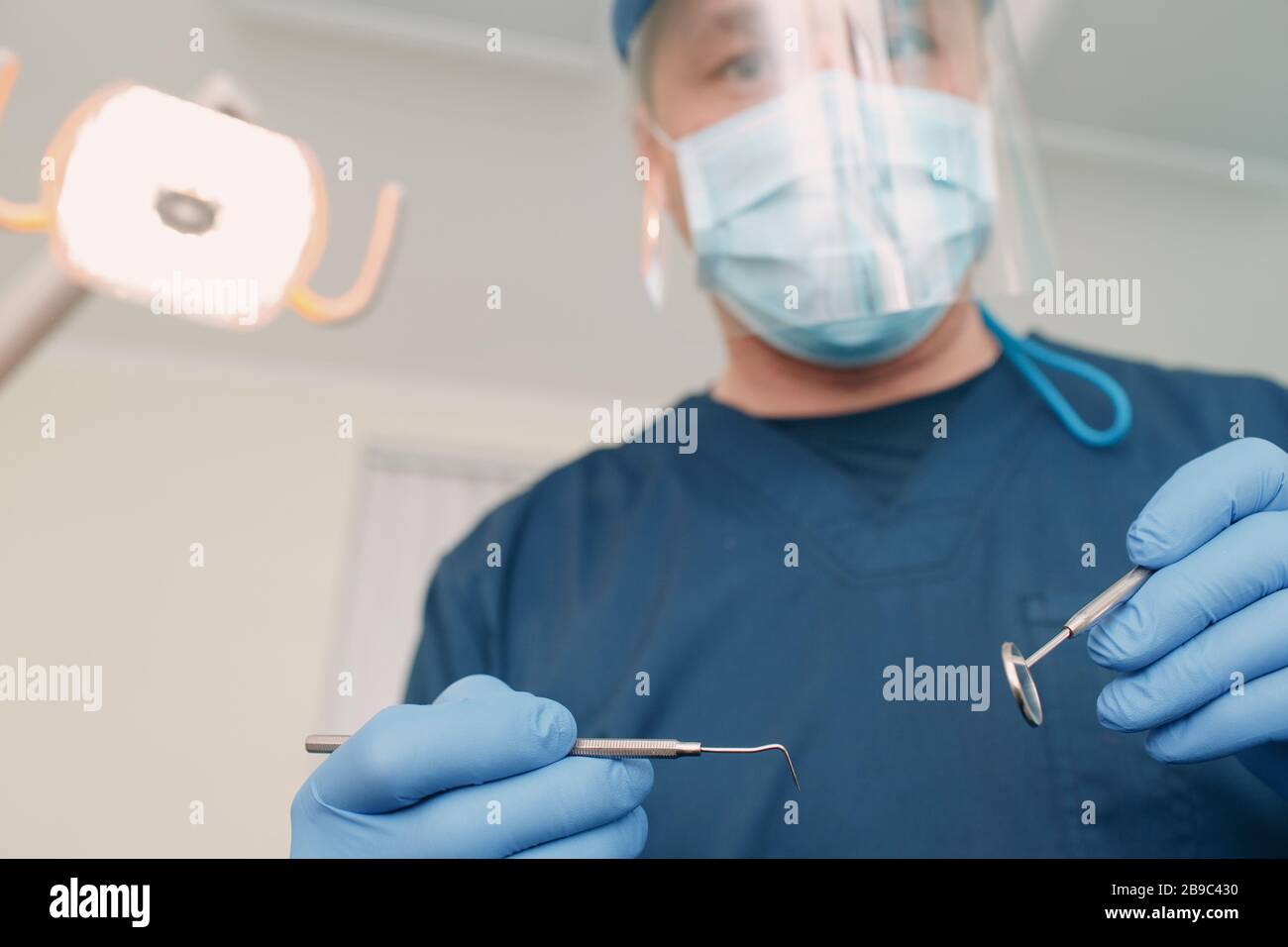 Dentistry. Dentist with instruments. Dental clinic. Patient First ...