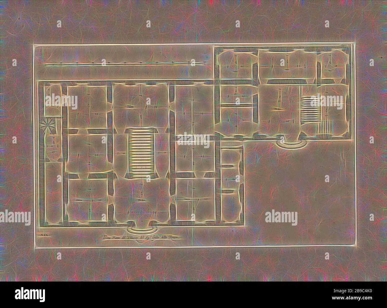 Floor plan of the Palazzo Clemente della Rovere in Genoa Prima pianta ...