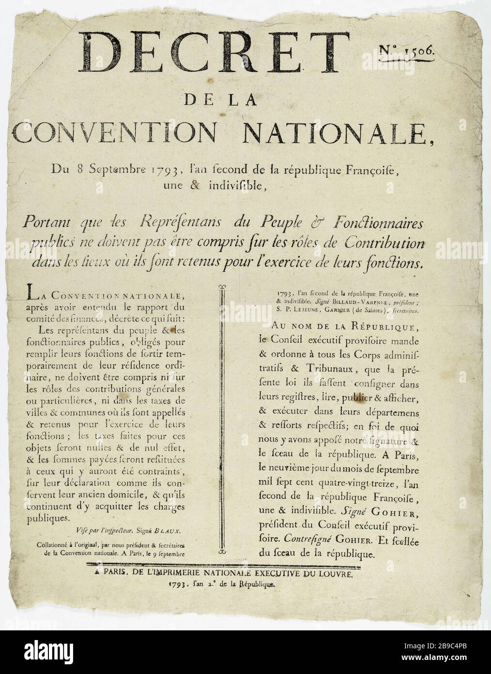 No.. 1506. DECREE OF THE NATIONAL CONVENTION From September 8, 1793 ...