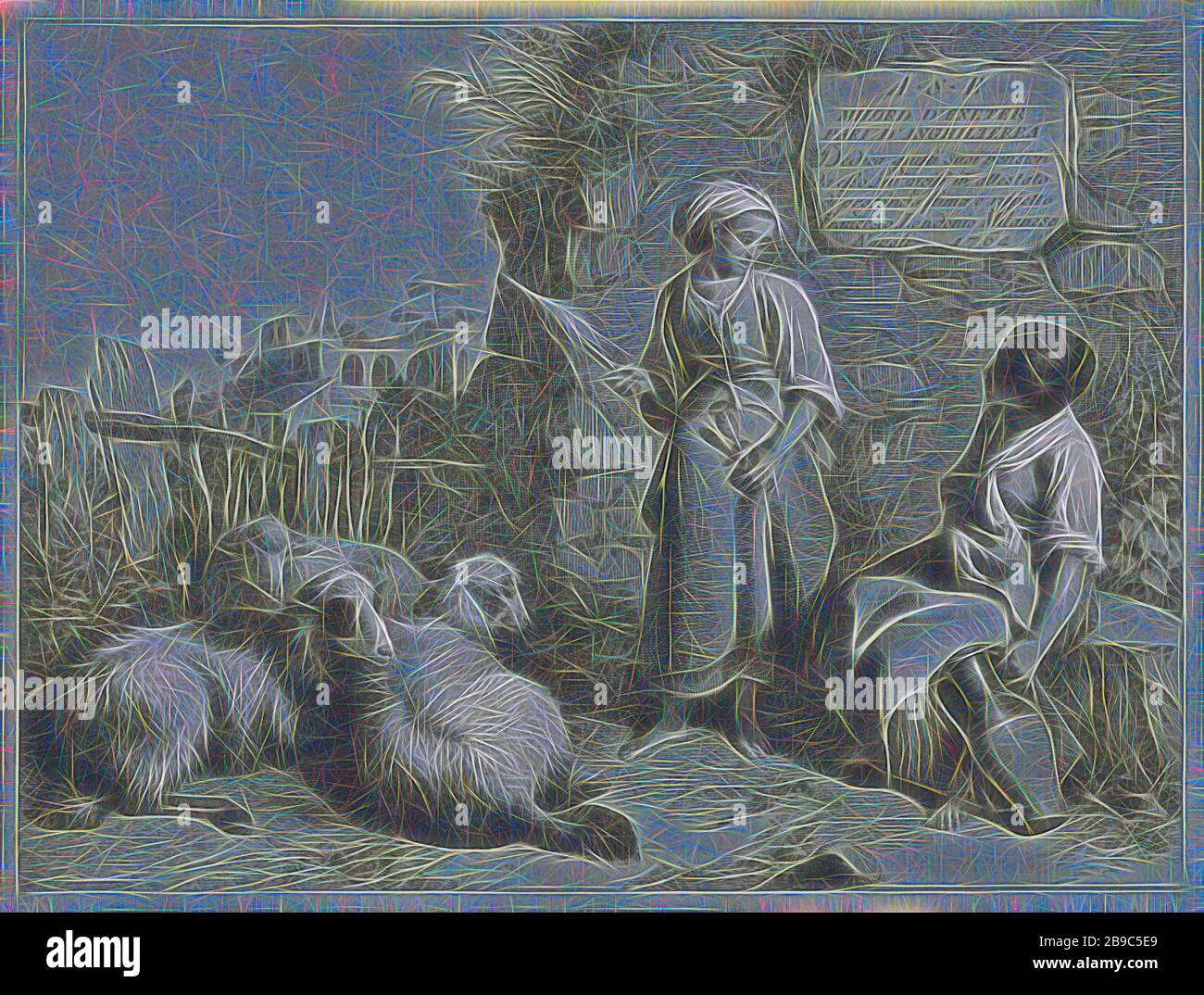 Three sheep shepherd scenes hi-res stock photography and images - Alamy